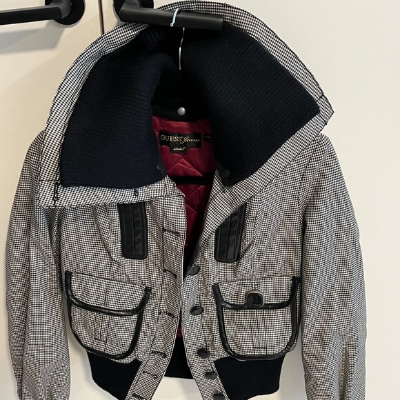 Guess | Jackets & Coats | Must Have So Cute Black And White Checker ...